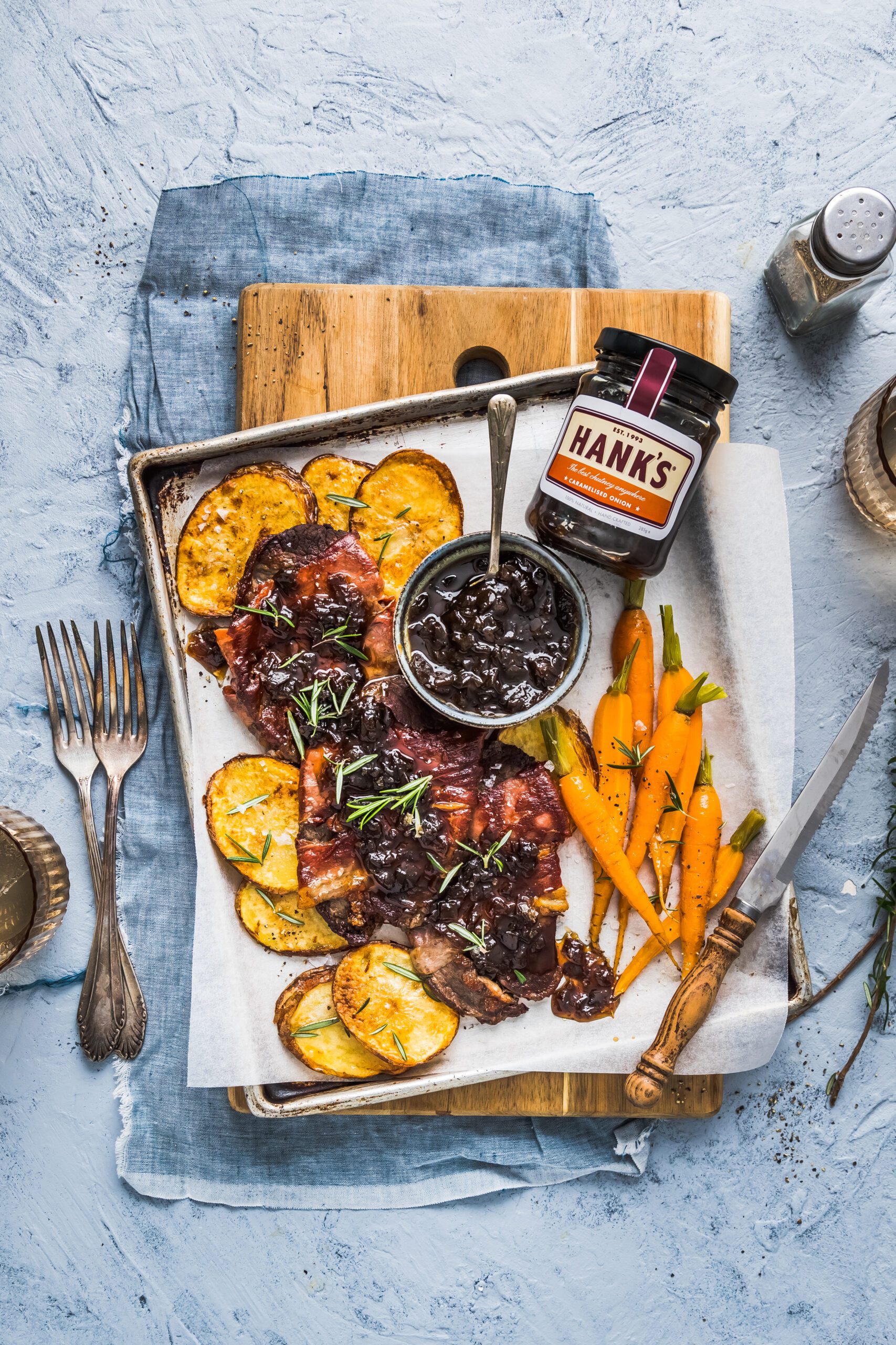 Caramelised Onion & Prosciutto Wrapped Steaks | Hanks Foods